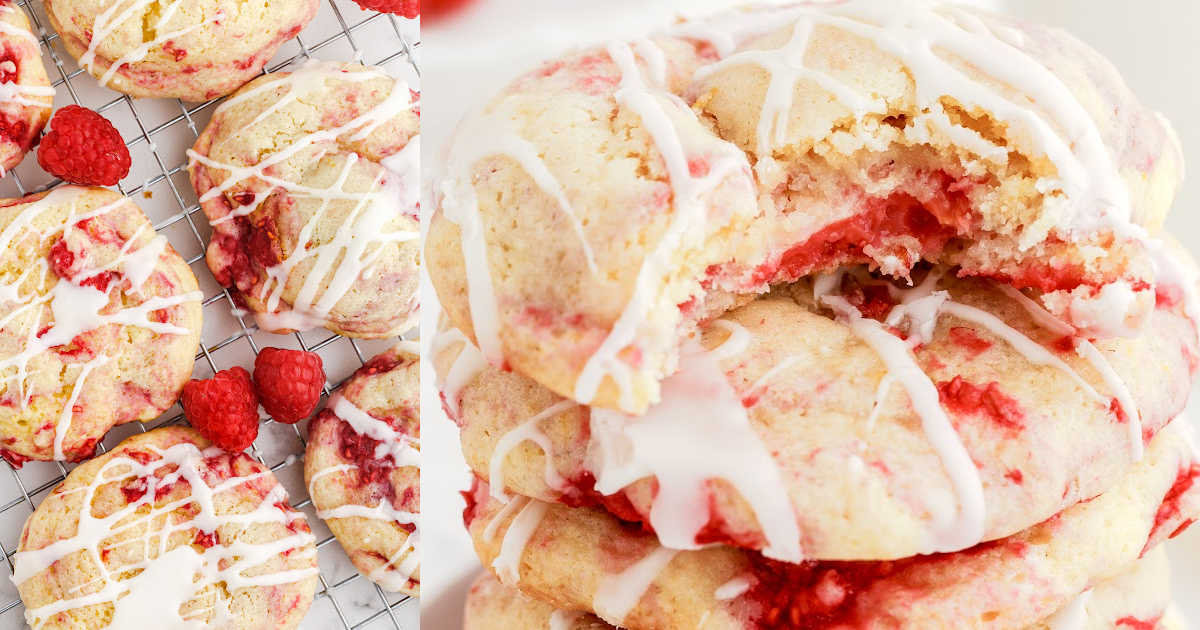 Lemon Raspberry Cookies - Pass the Dessert