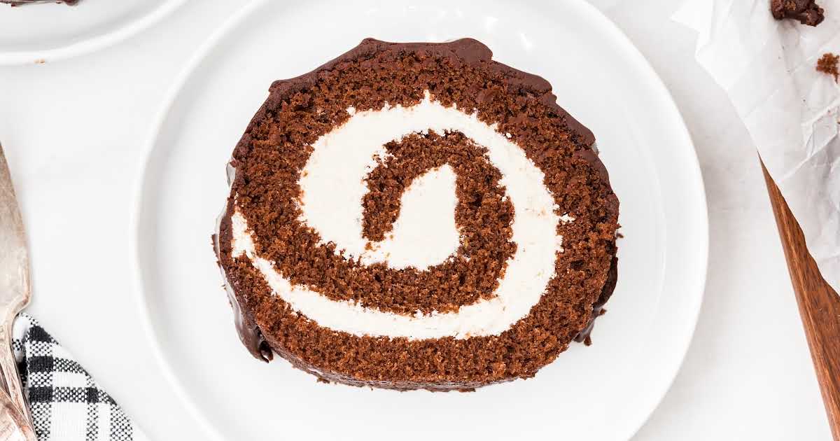 Chocolate Swiss Roll - Pass the Dessert