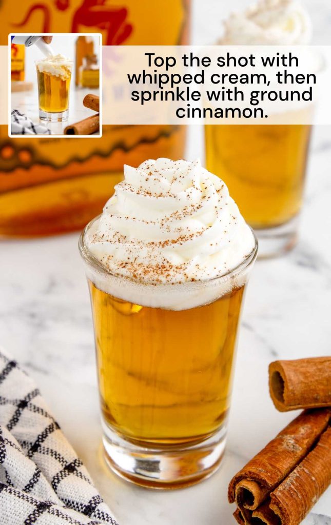 Cinnamon Roll Fireball Shot - Pass the Dessert