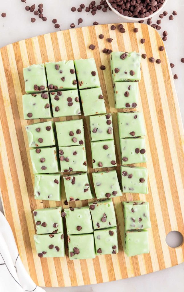 Mint Chocolate Chip Fudge - Pass the Dessert
