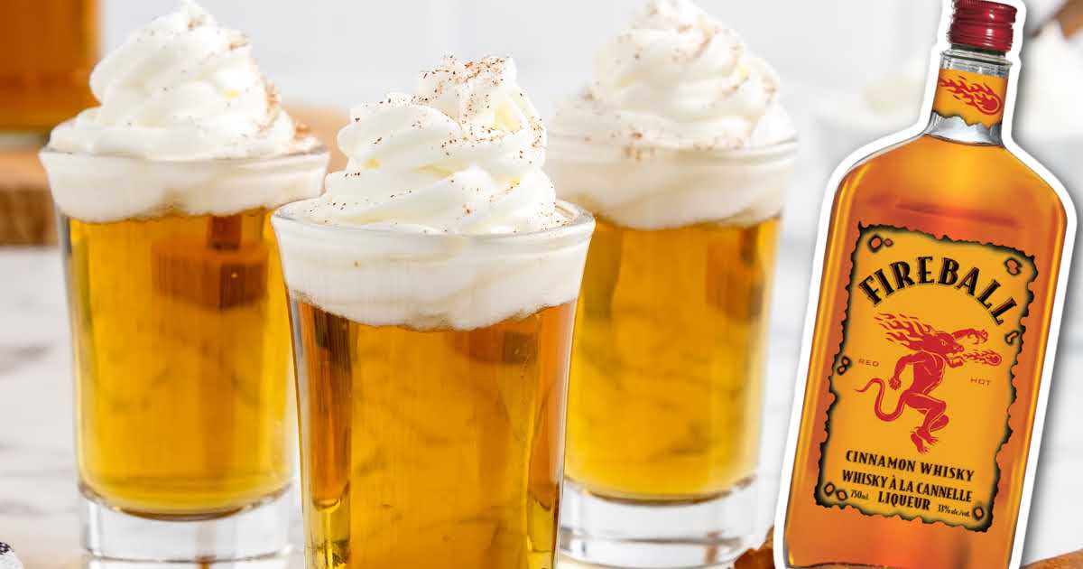 Cinnamon Roll Fireball Shot - Pass the Dessert