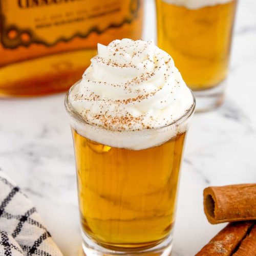 Cinnamon Roll Fireball Shot - Pass the Dessert