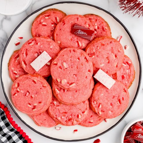 Candy Cane Shortbread Cookies - Pass the Dessert
