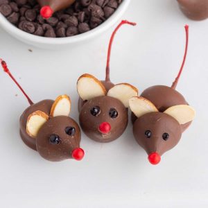 Chocolate Cherry Mice - Pass the Dessert