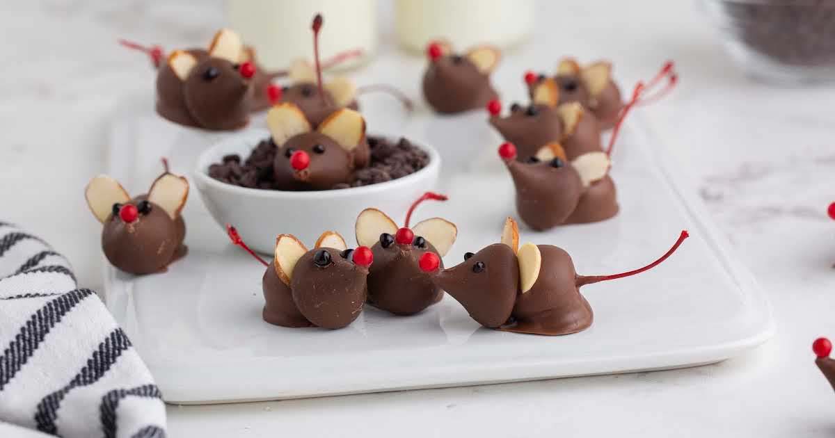 Chocolate Cherry Mice - Pass the Dessert
